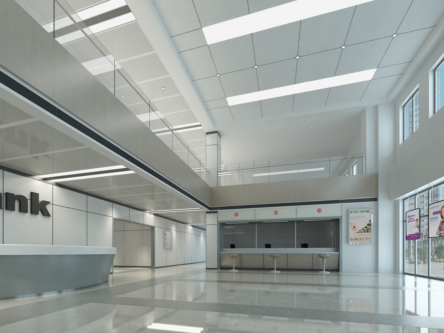 Bank Lobby 6 3D Model - TurboSquid 2155198