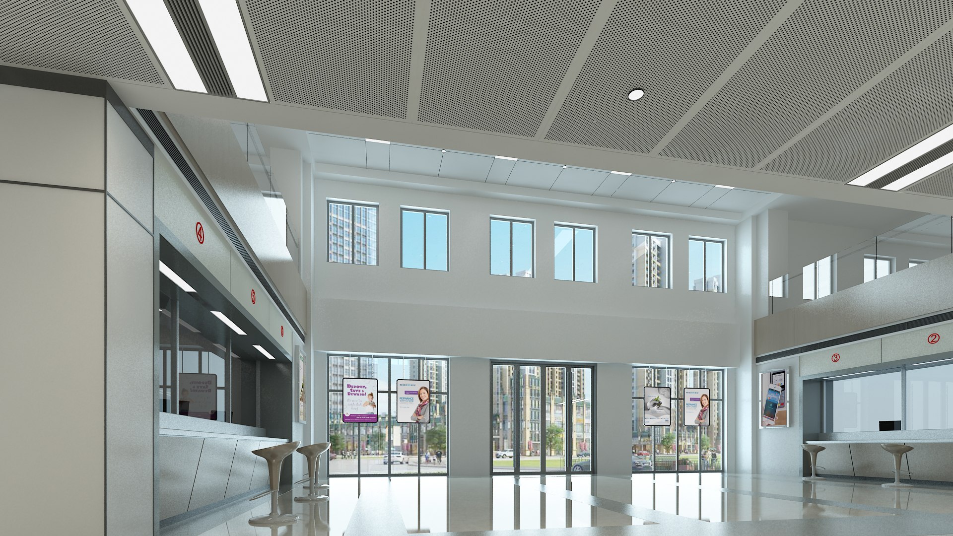 Bank Lobby 6 3D Model - TurboSquid 2155198