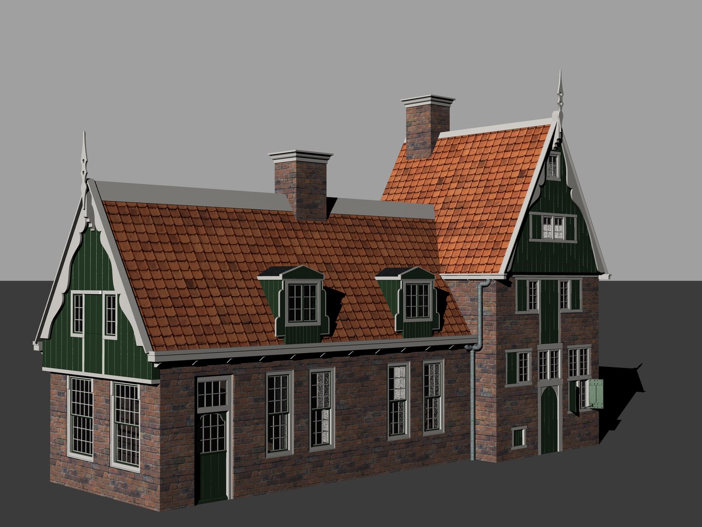 Old dutch house 2 model - TurboSquid 1590464