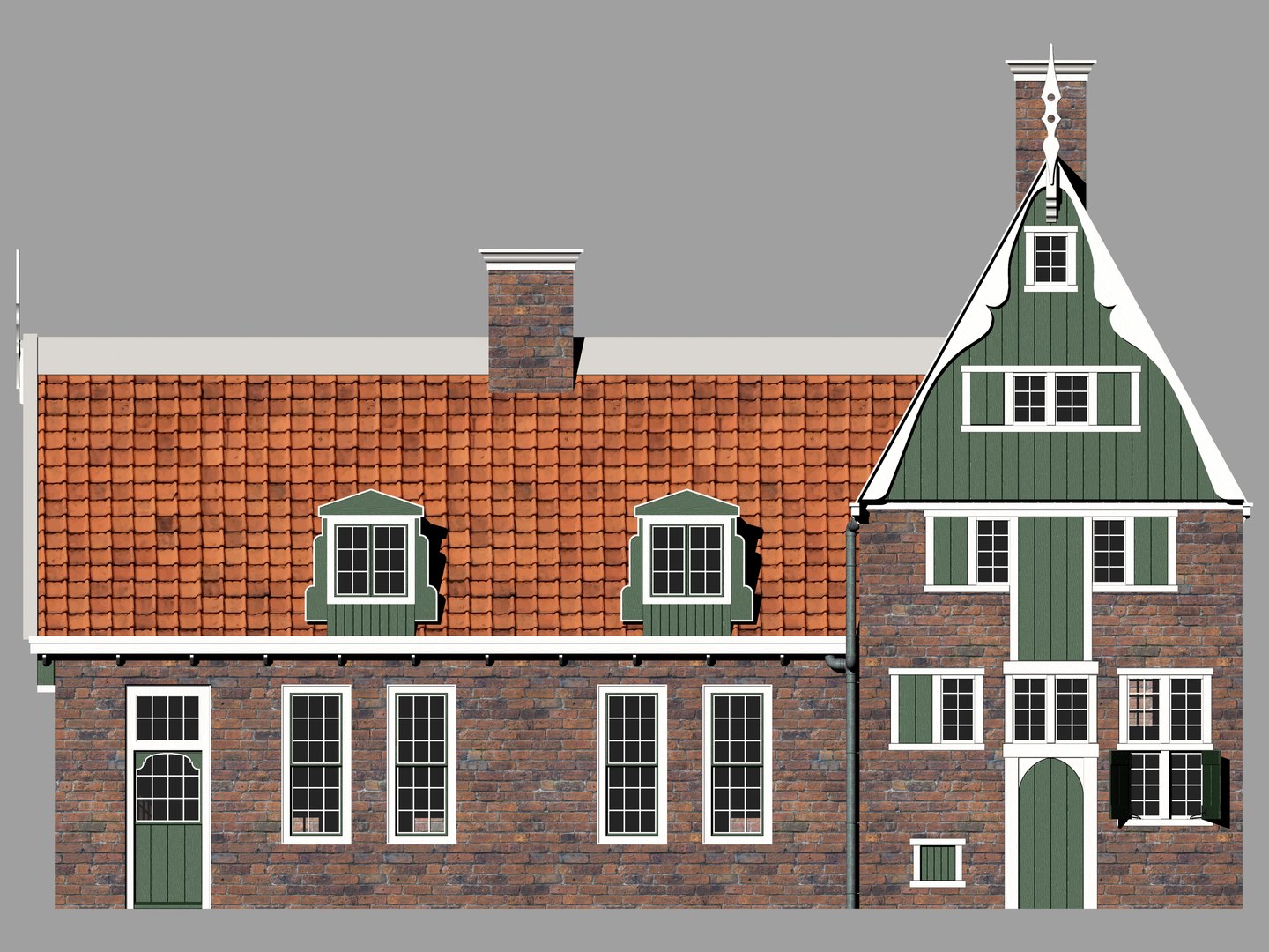 Old dutch house 2 model - TurboSquid 1590464