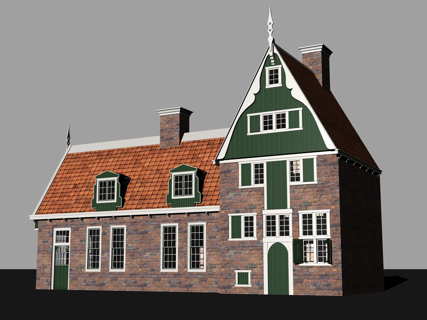 Old dutch house 2 model - TurboSquid 1590464