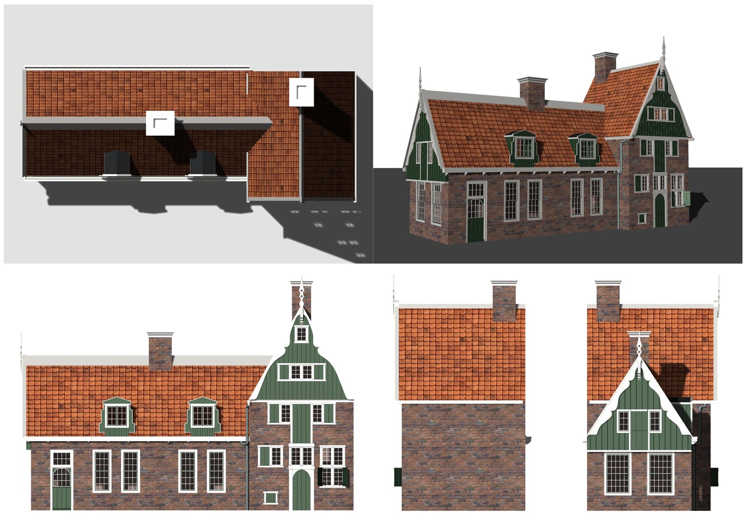 Old dutch house 2 model - TurboSquid 1590464