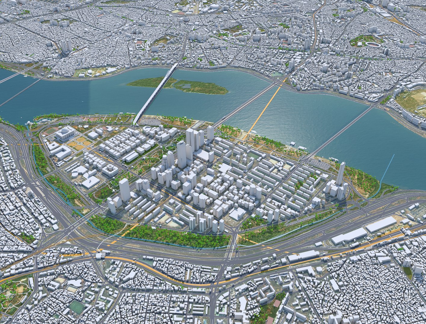 City Area Building Model - TurboSquid 1539920