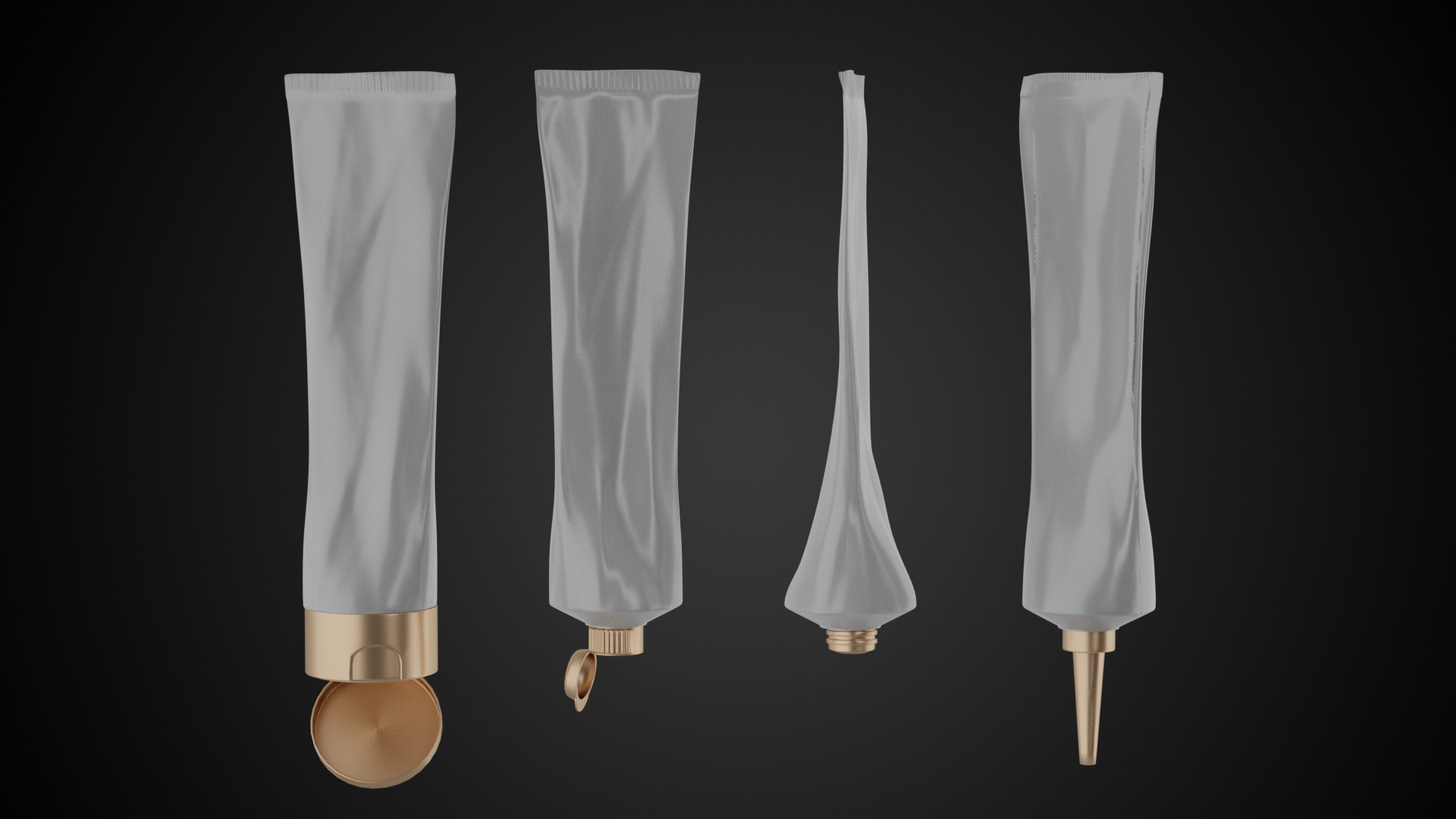 3D Tube Container Crumpled Model - TurboSquid 1449047