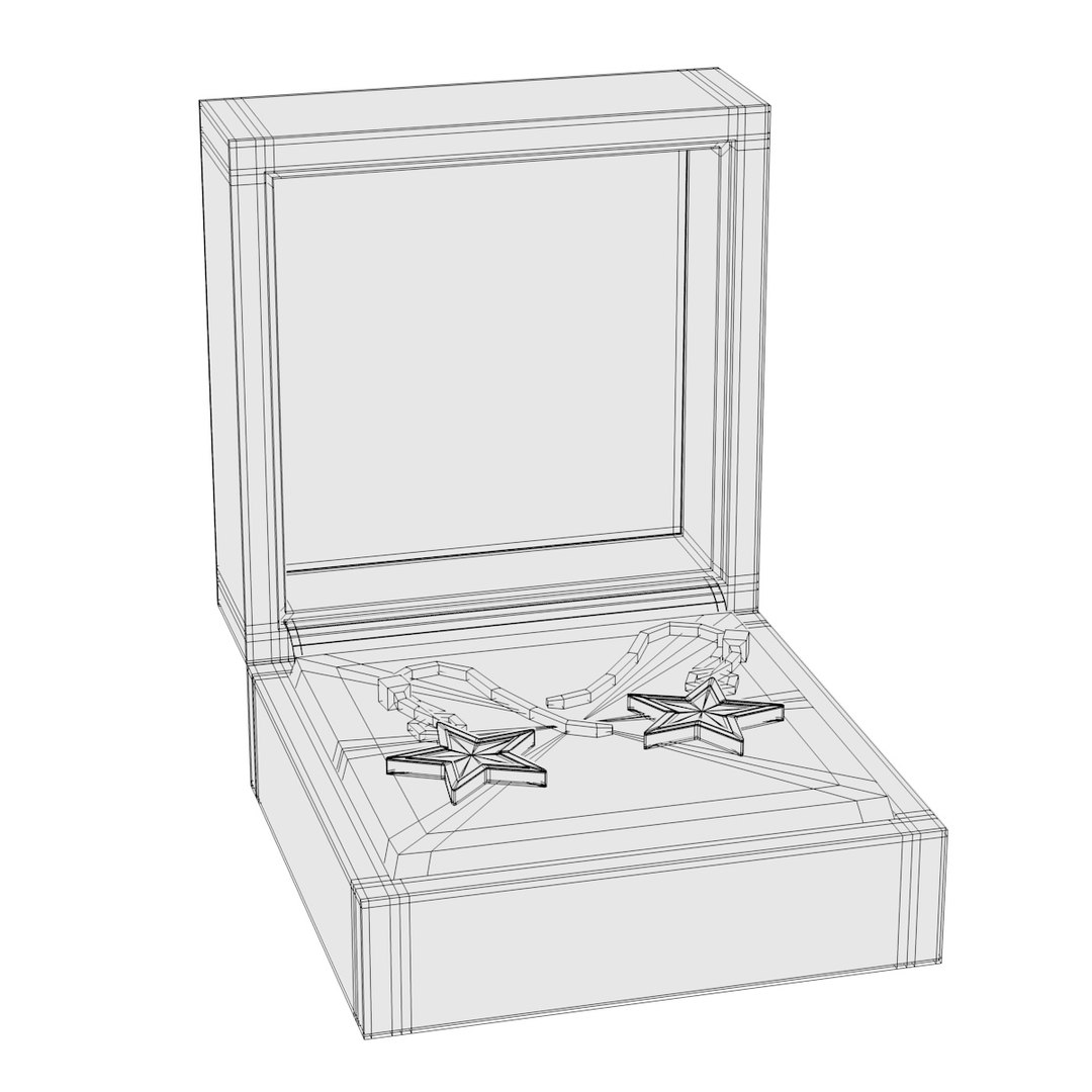 3d Earrings Box Model