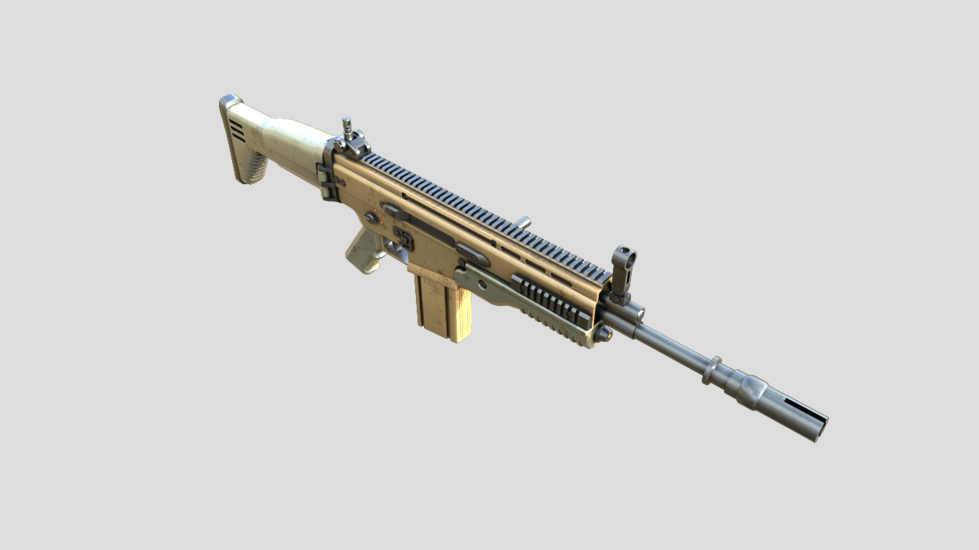 Scar-L II 3D Low Poly-Game Ready Gun Model -011 3D Model - TurboSquid ...
