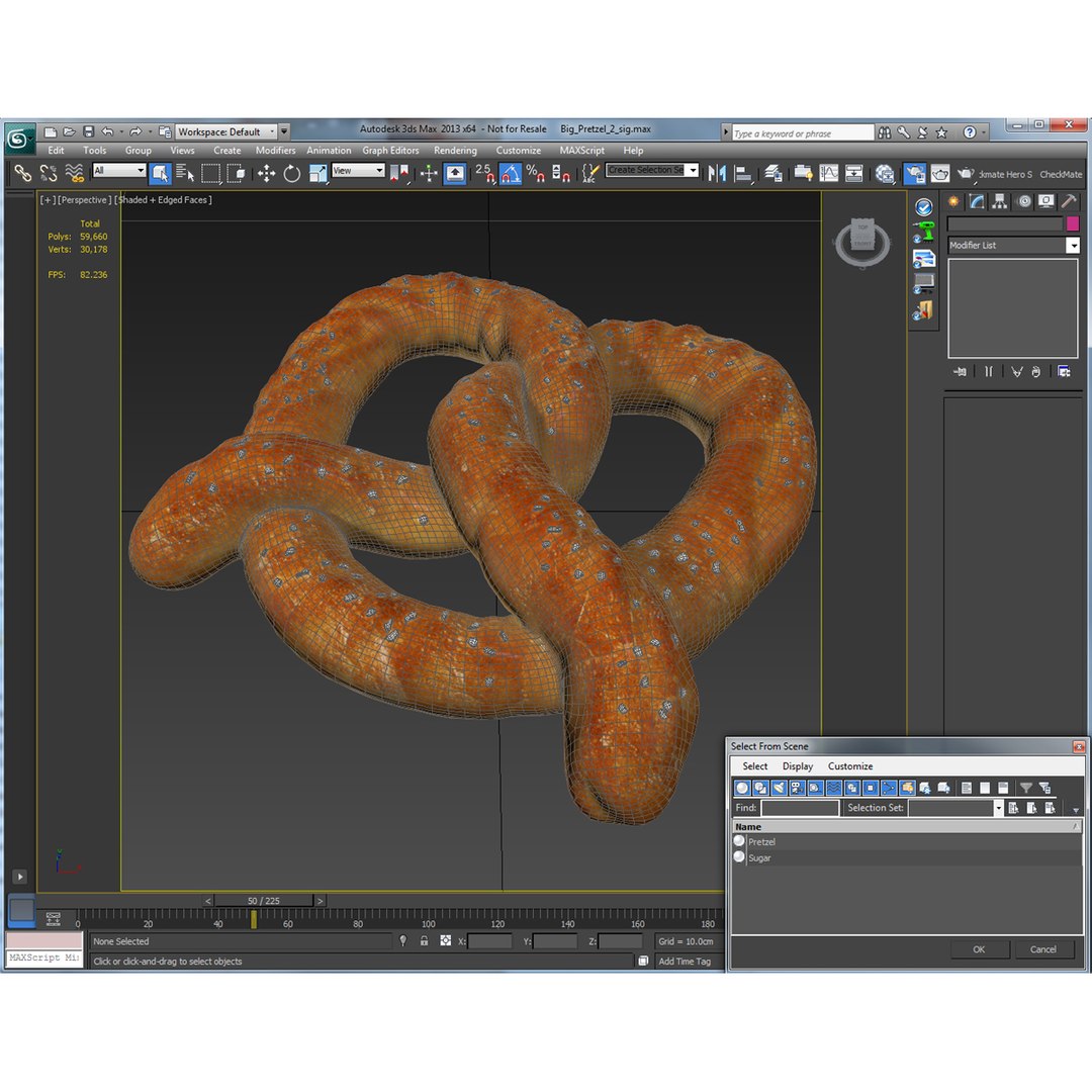 Big Pretzel 2 3d Model