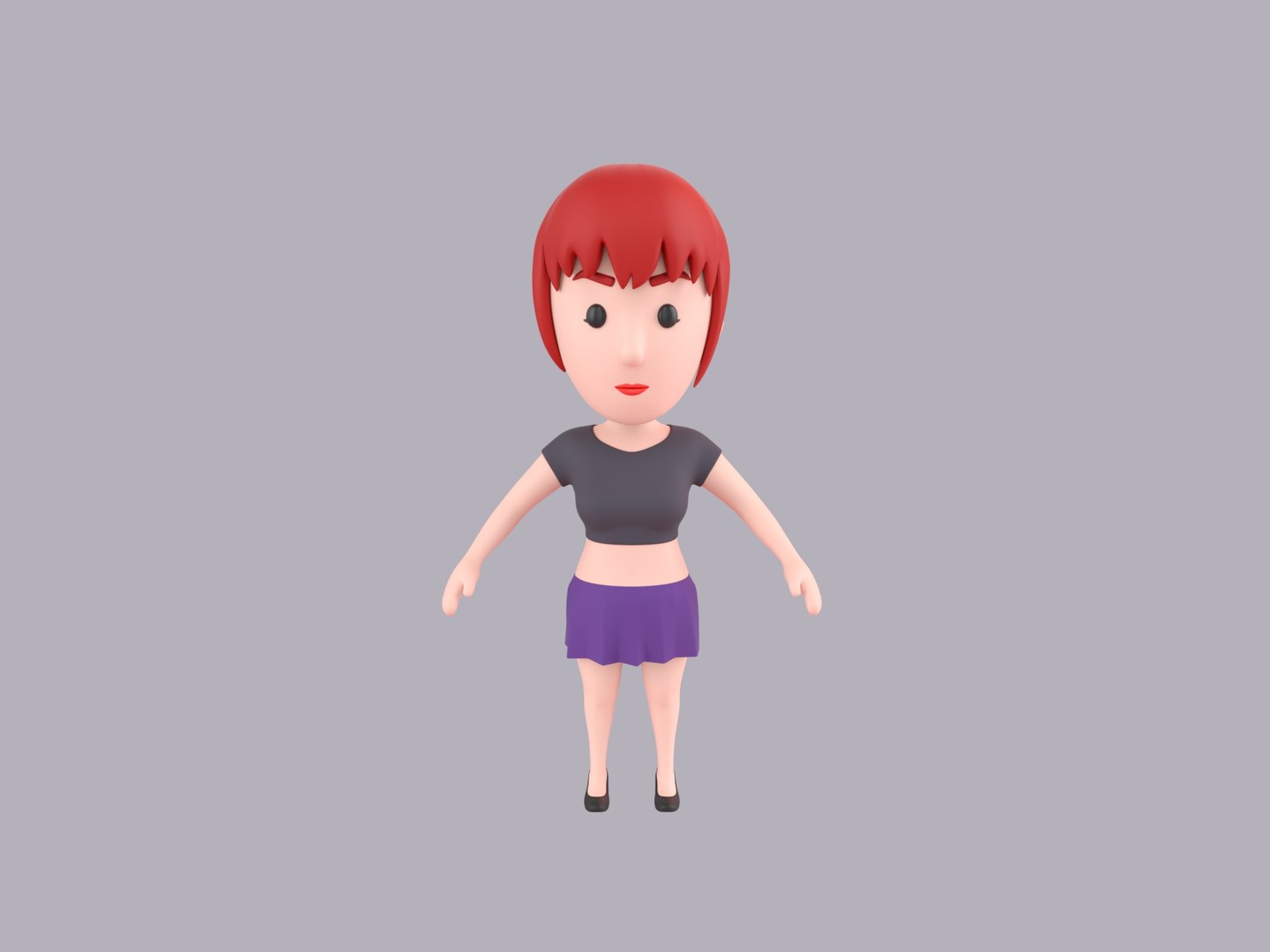 Cartoon Female Character Rigged 058 Model - TurboSquid 2379257