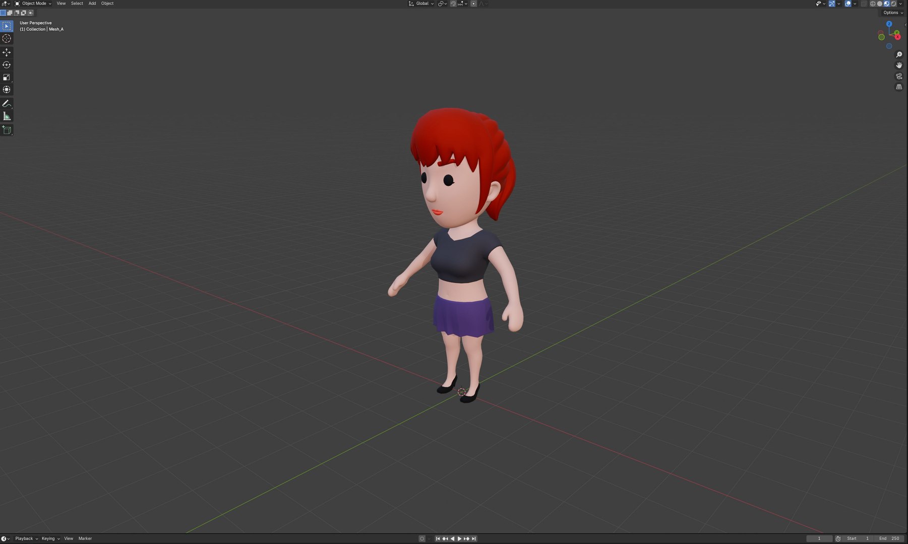 Cartoon Female Character Rigged 058 Model - TurboSquid 2379257