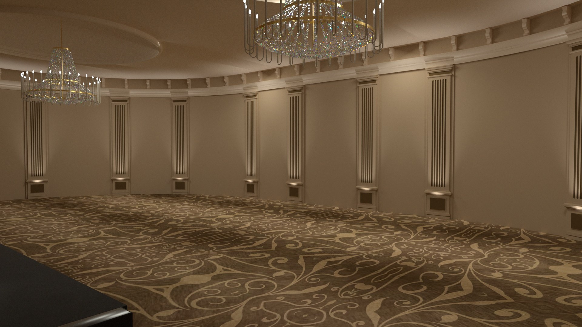 Round Ballroom 3D - TurboSquid 2043331