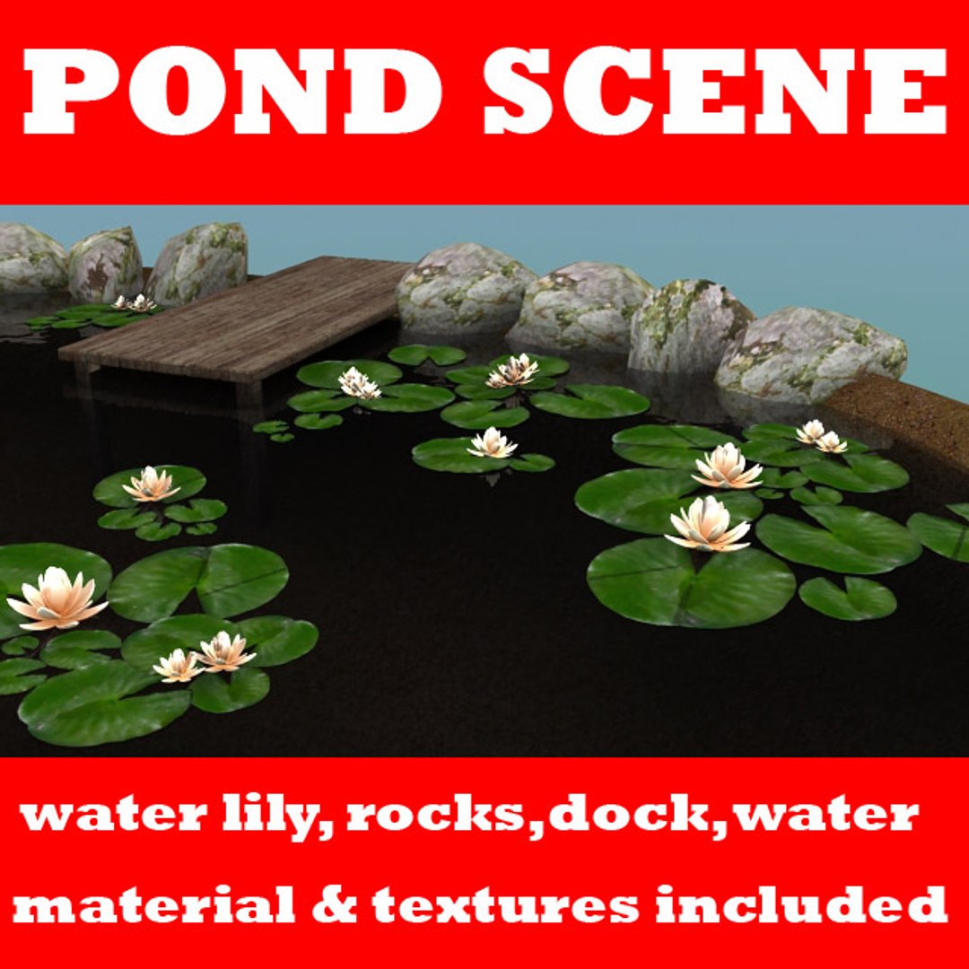 water pond 3d max