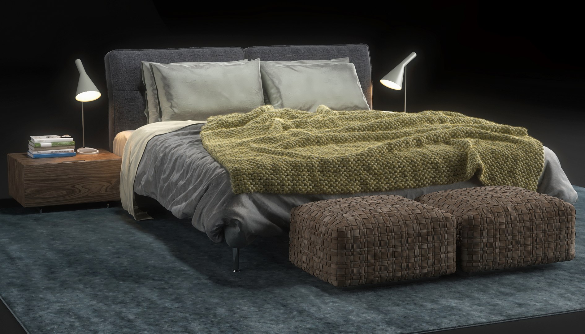 3D bed flexform adda - TurboSquid 1332196