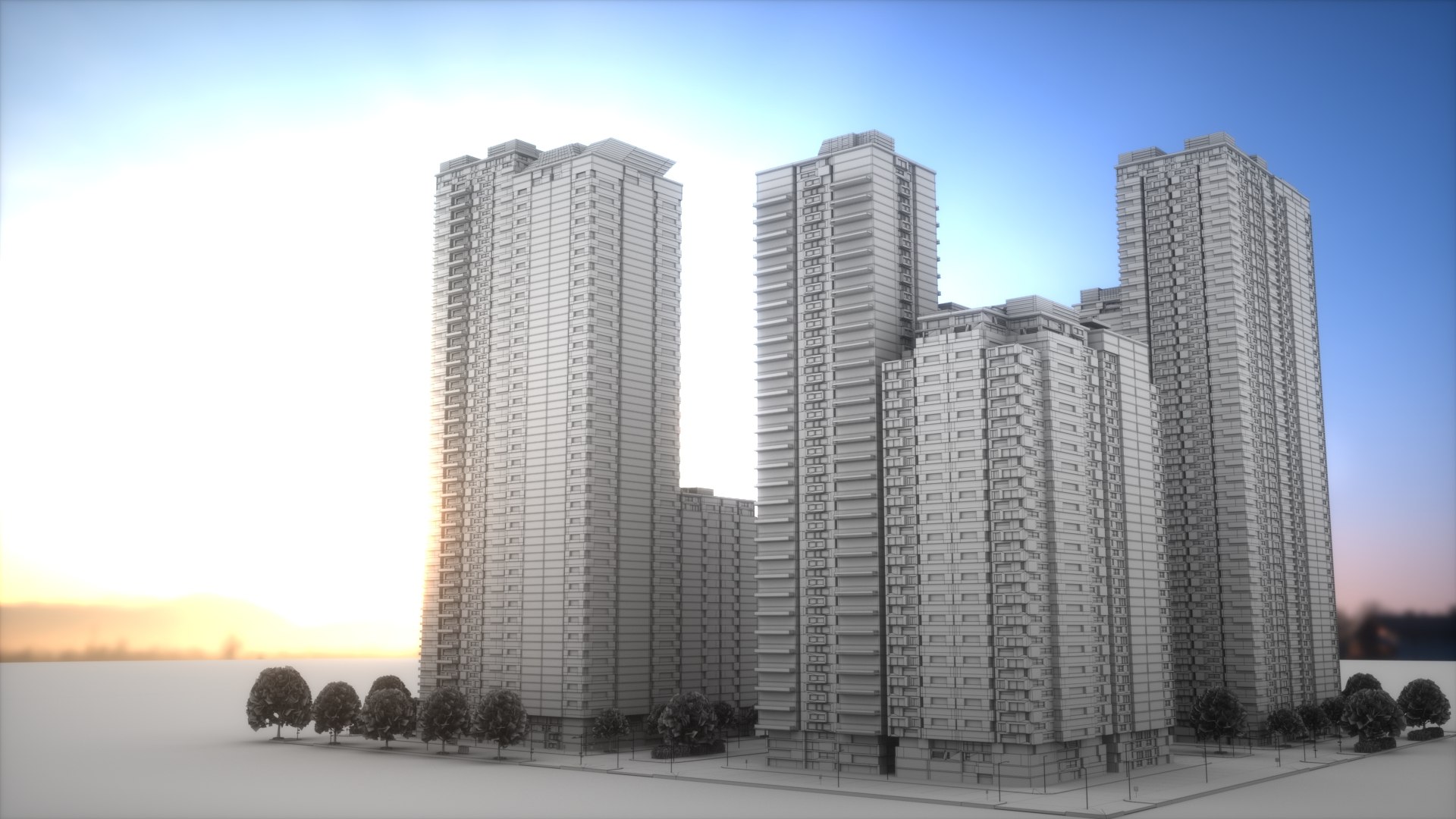 3D Model City Block Type B21 - TurboSquid 2092351