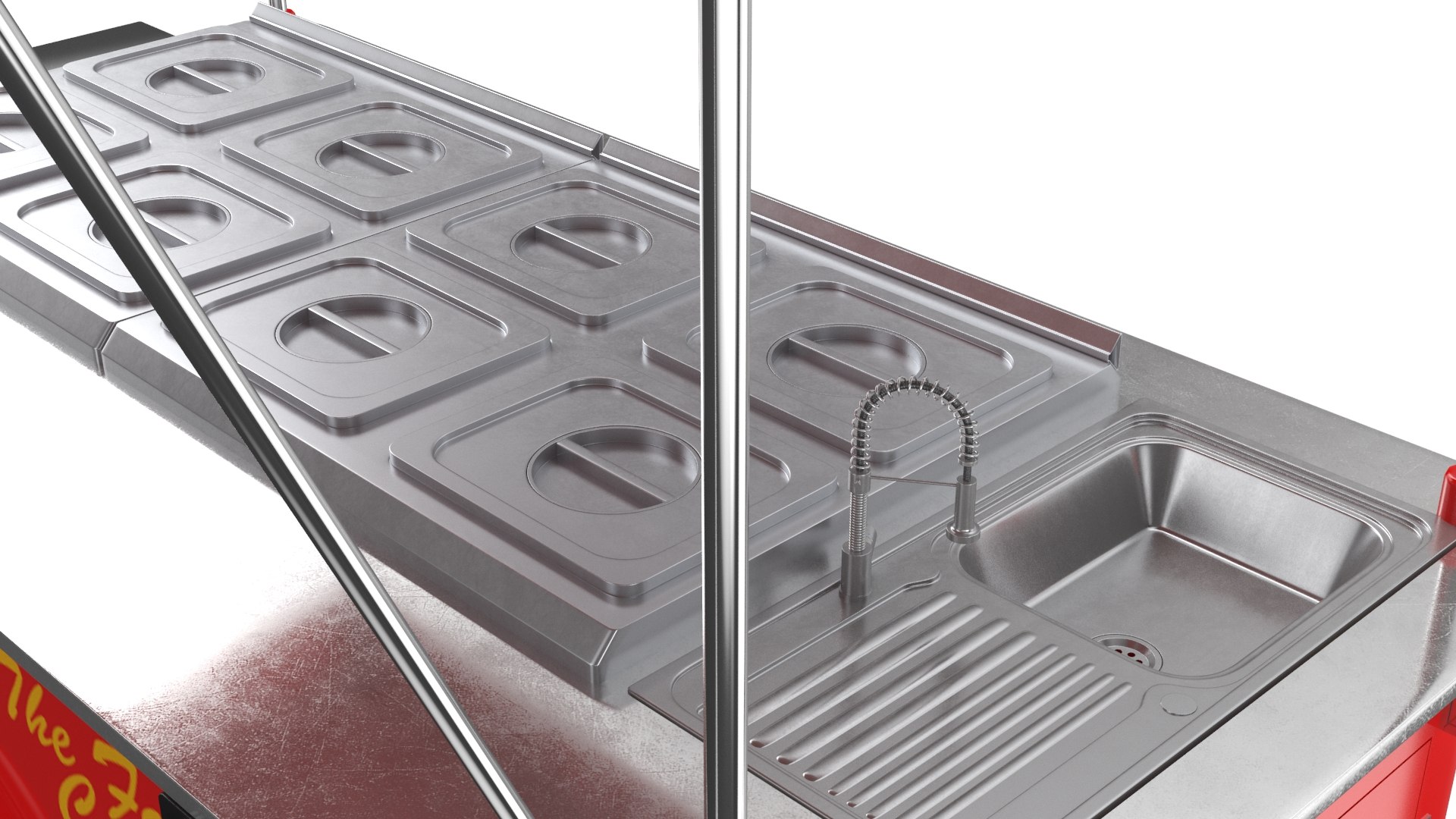 Food cart 3D model - TurboSquid 1511040