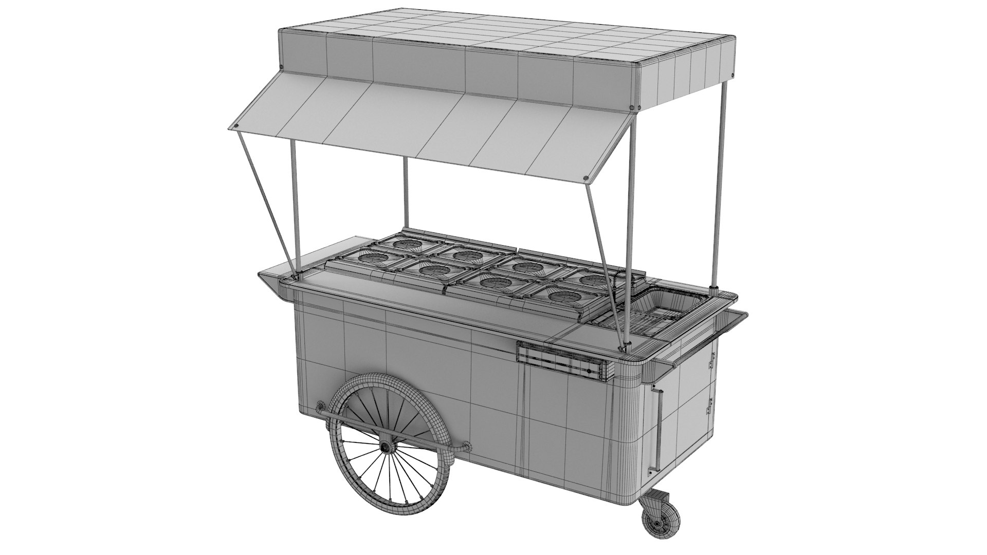 Food cart 3D model - TurboSquid 1511040
