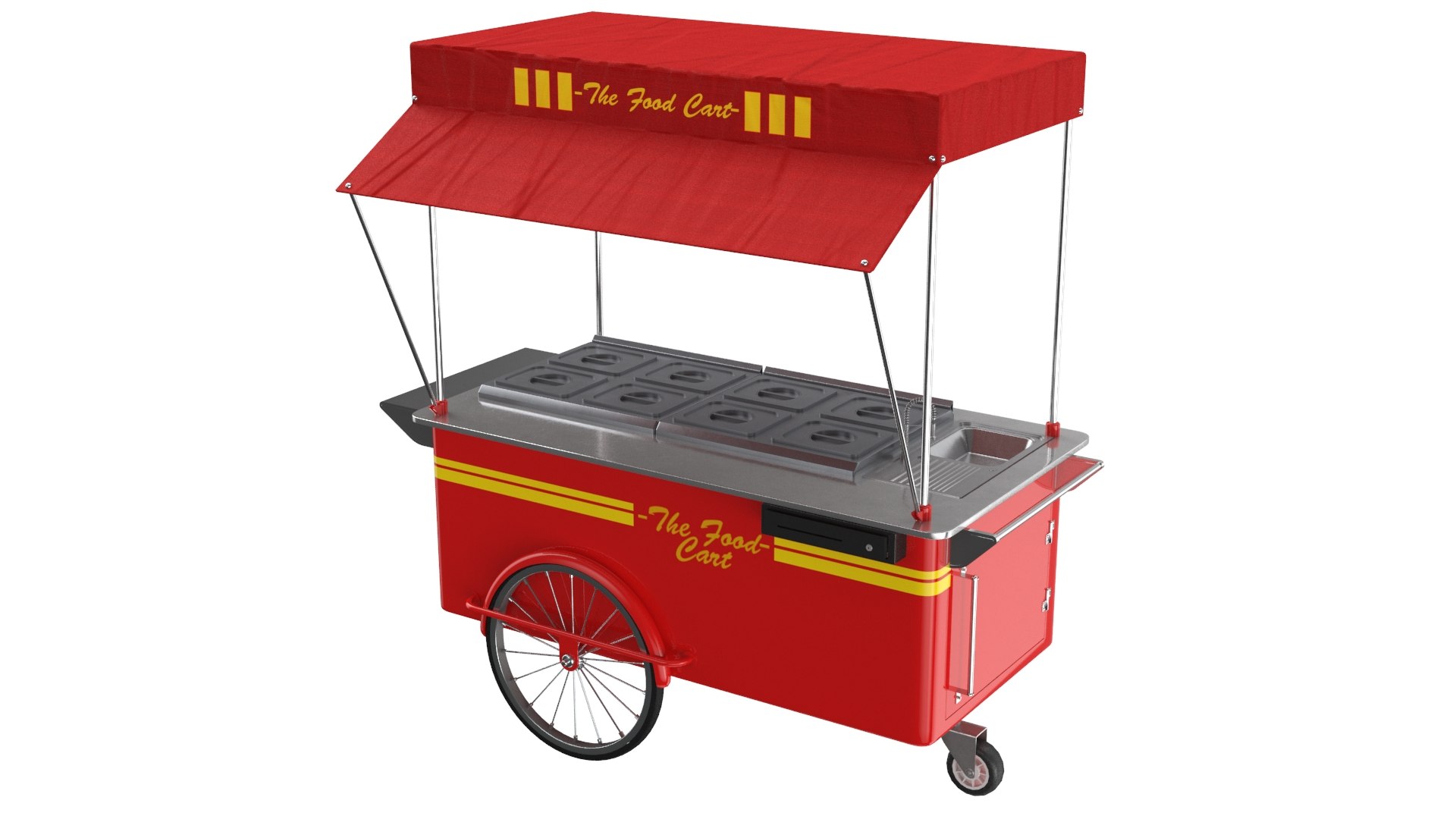 Food cart 3D model - TurboSquid 1511040