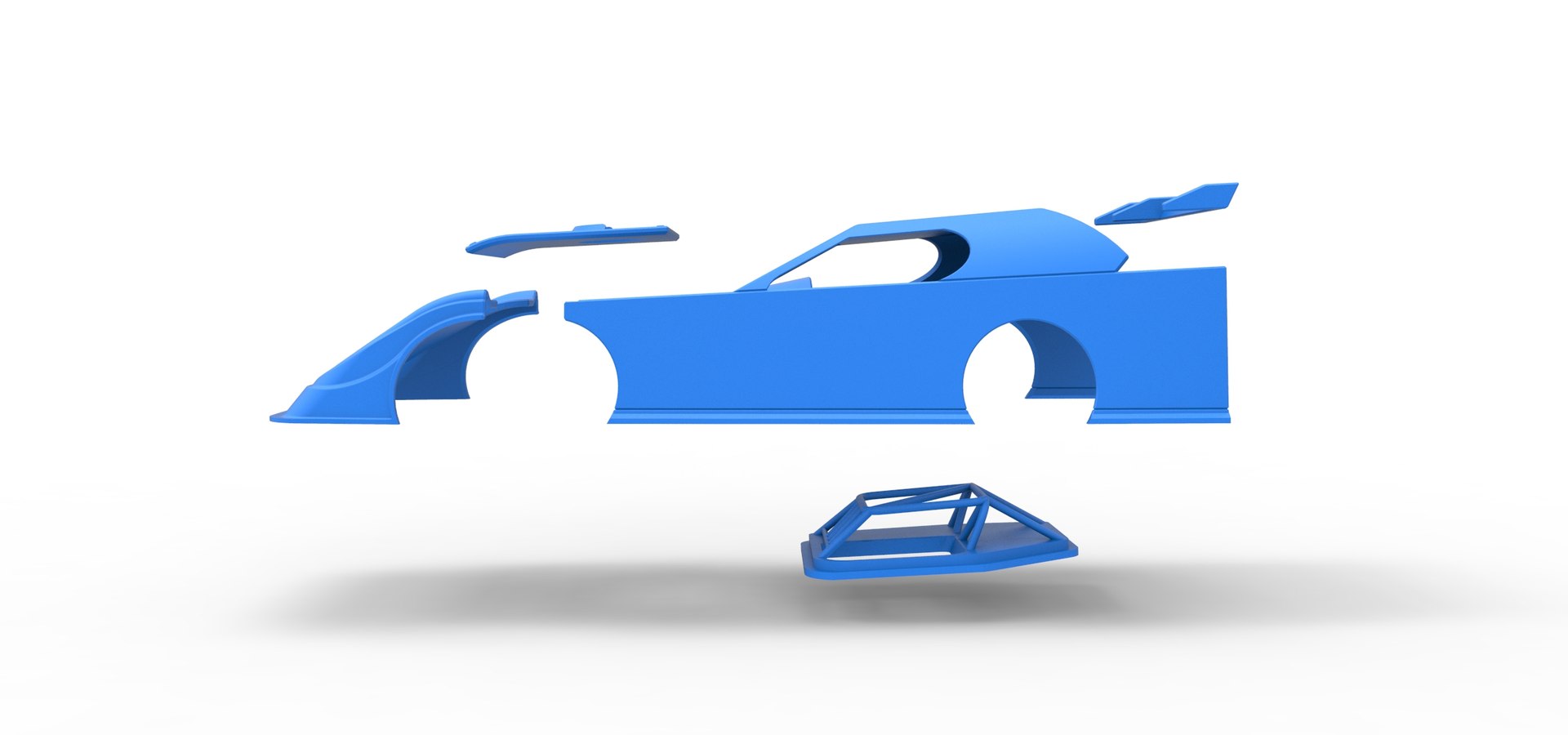 3D Shell Of Dirt Modified Super Stock Car Scale 1 To 25 Model ...