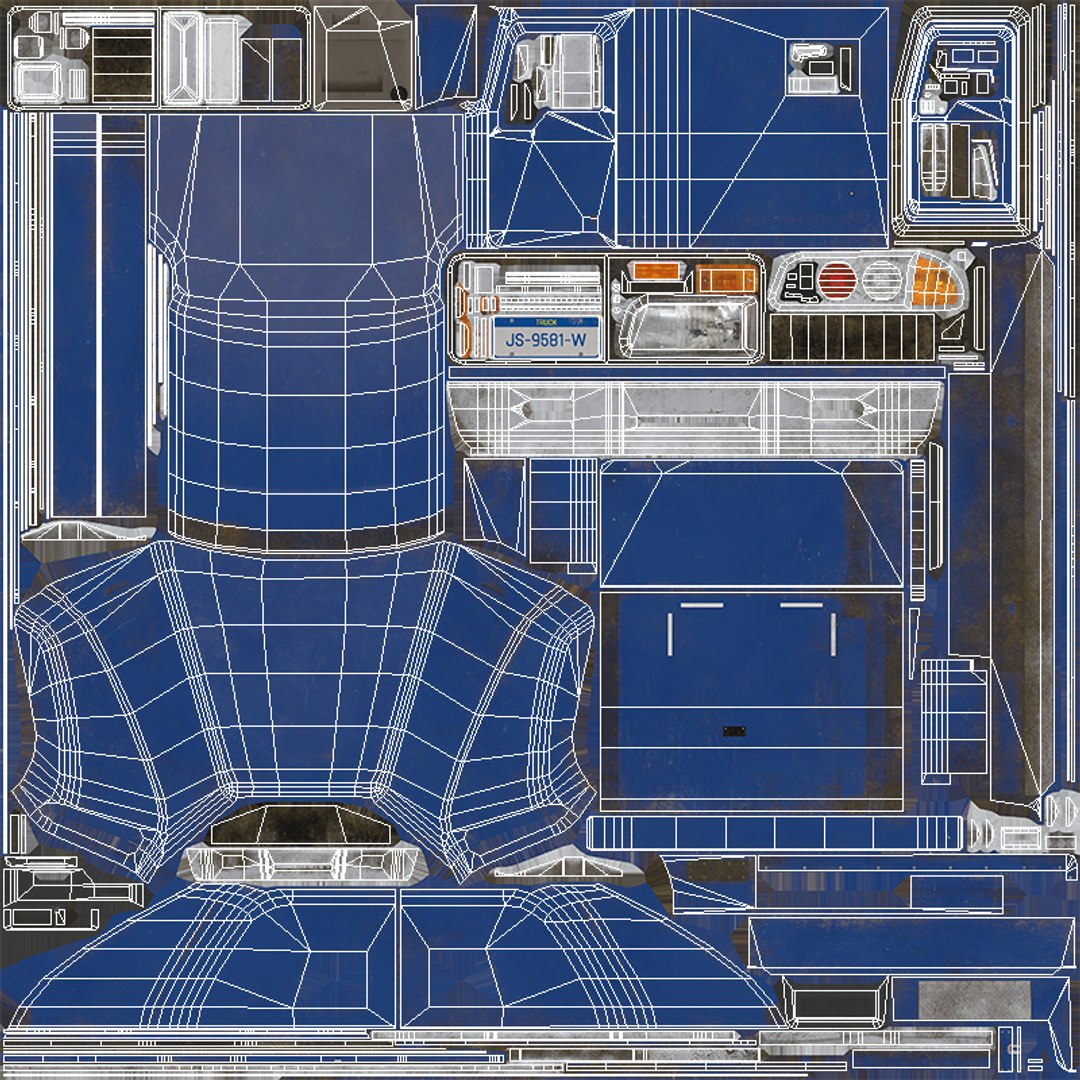 3D Semi Truck Tractor - Blue - Low Poly Model - TurboSquid 1759069