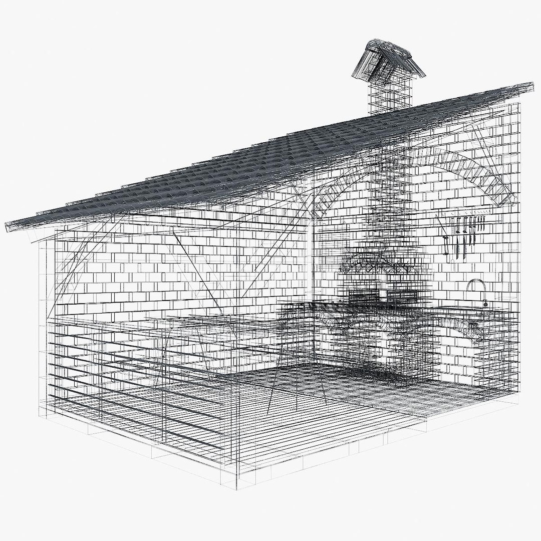 Grill Barbecue Terrace 3d