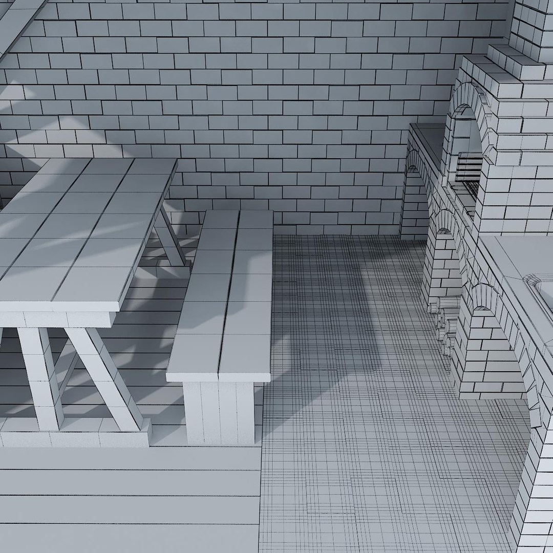 Grill Barbecue Terrace 3d