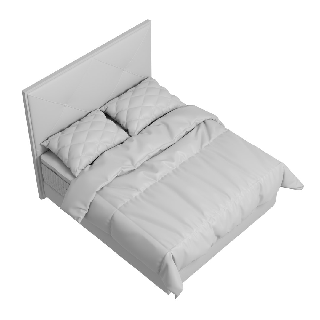 3D Platinum Bed Model - TurboSquid 2244229