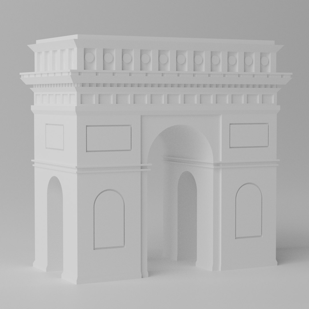 Arc De Triomphe Paris France Landmark 3D Model - TurboSquid 2043104