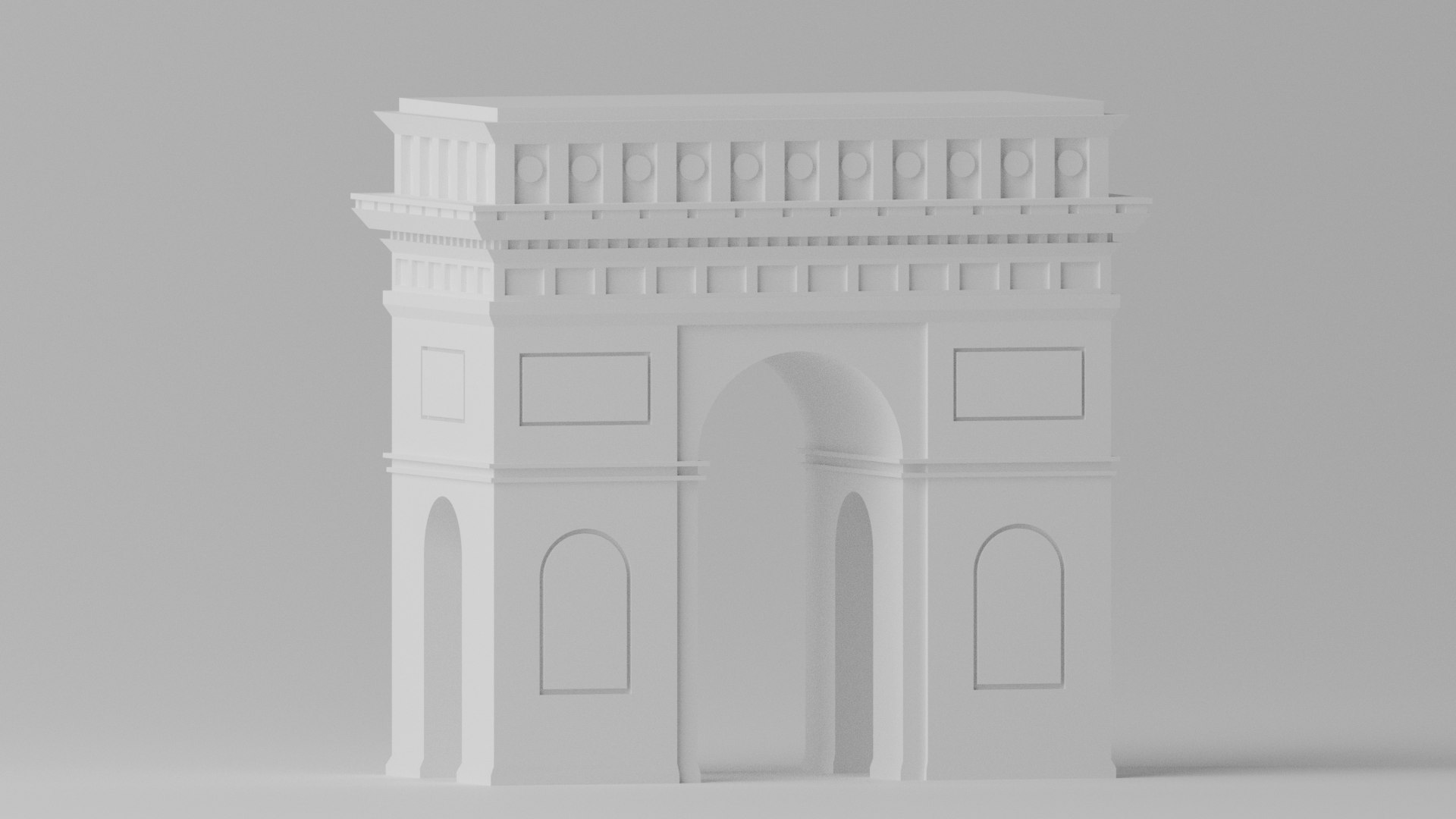Arc De Triomphe Paris France Landmark 3D Model - TurboSquid 2043104