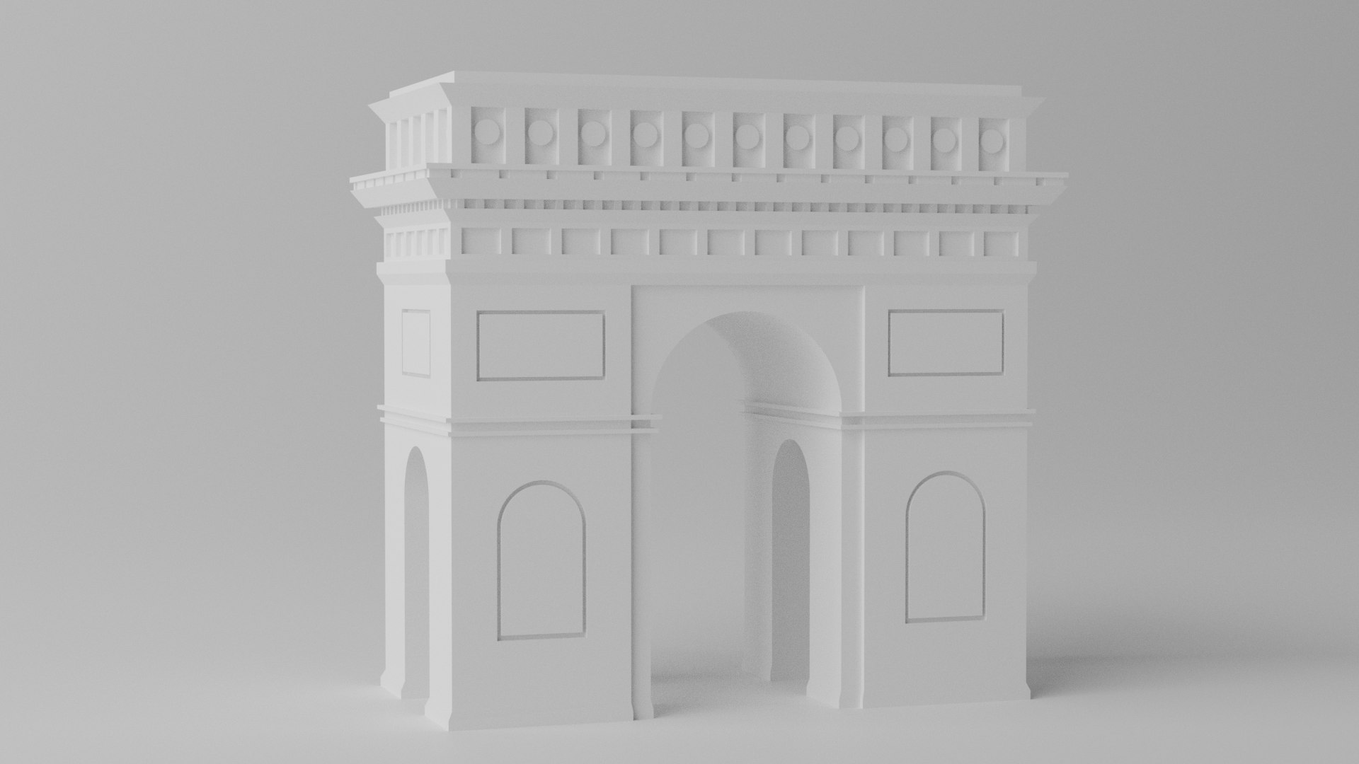 Arc De Triomphe Paris France Landmark 3D Model - TurboSquid 2043104