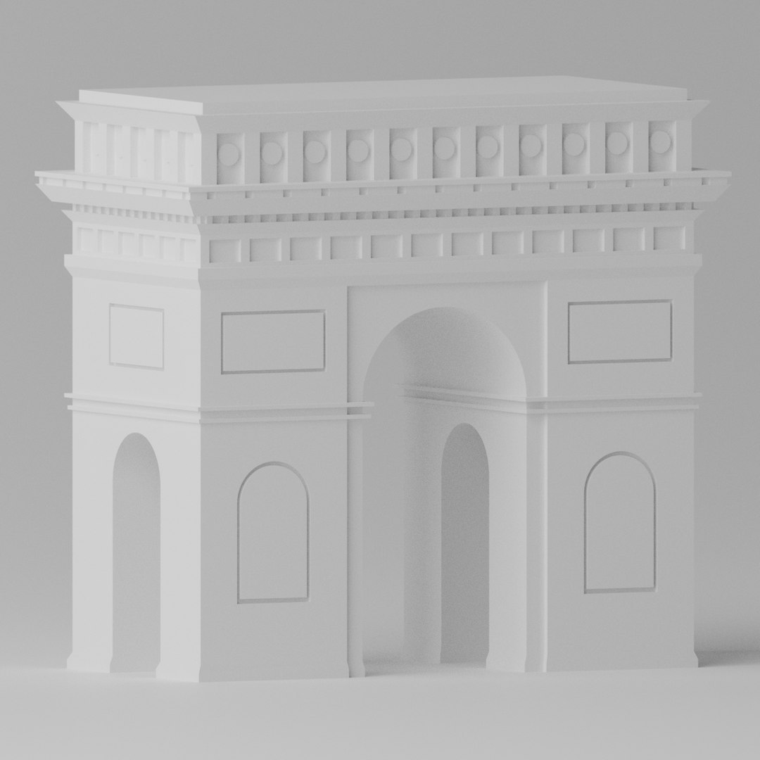 Arc De Triomphe Paris France Landmark 3D Model - TurboSquid 2043104