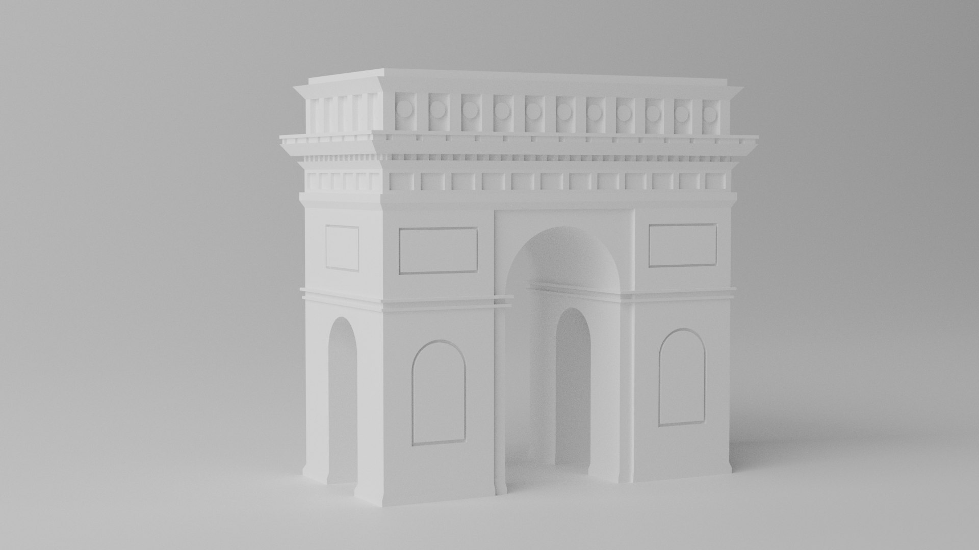 Arc De Triomphe Paris France Landmark 3D Model - TurboSquid 2043104