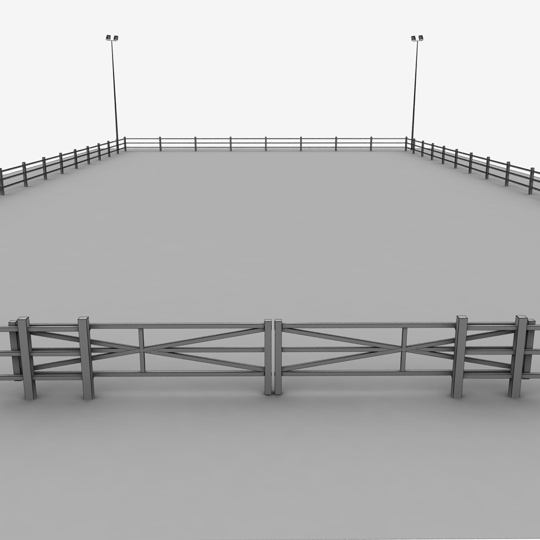 Horse Jumping Riding Arena 3d Model