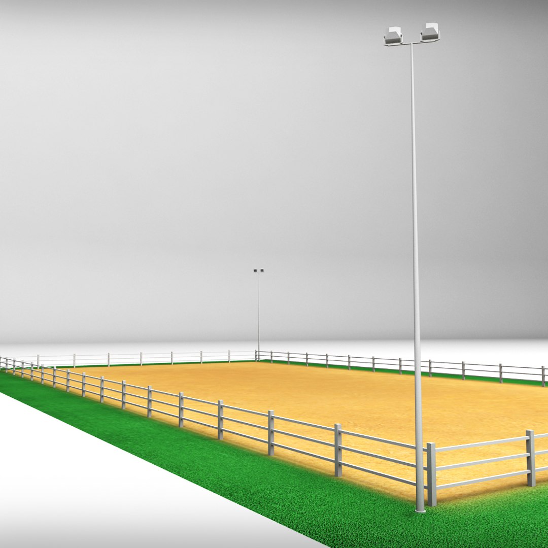 Horse Jumping Riding Arena 3d Model