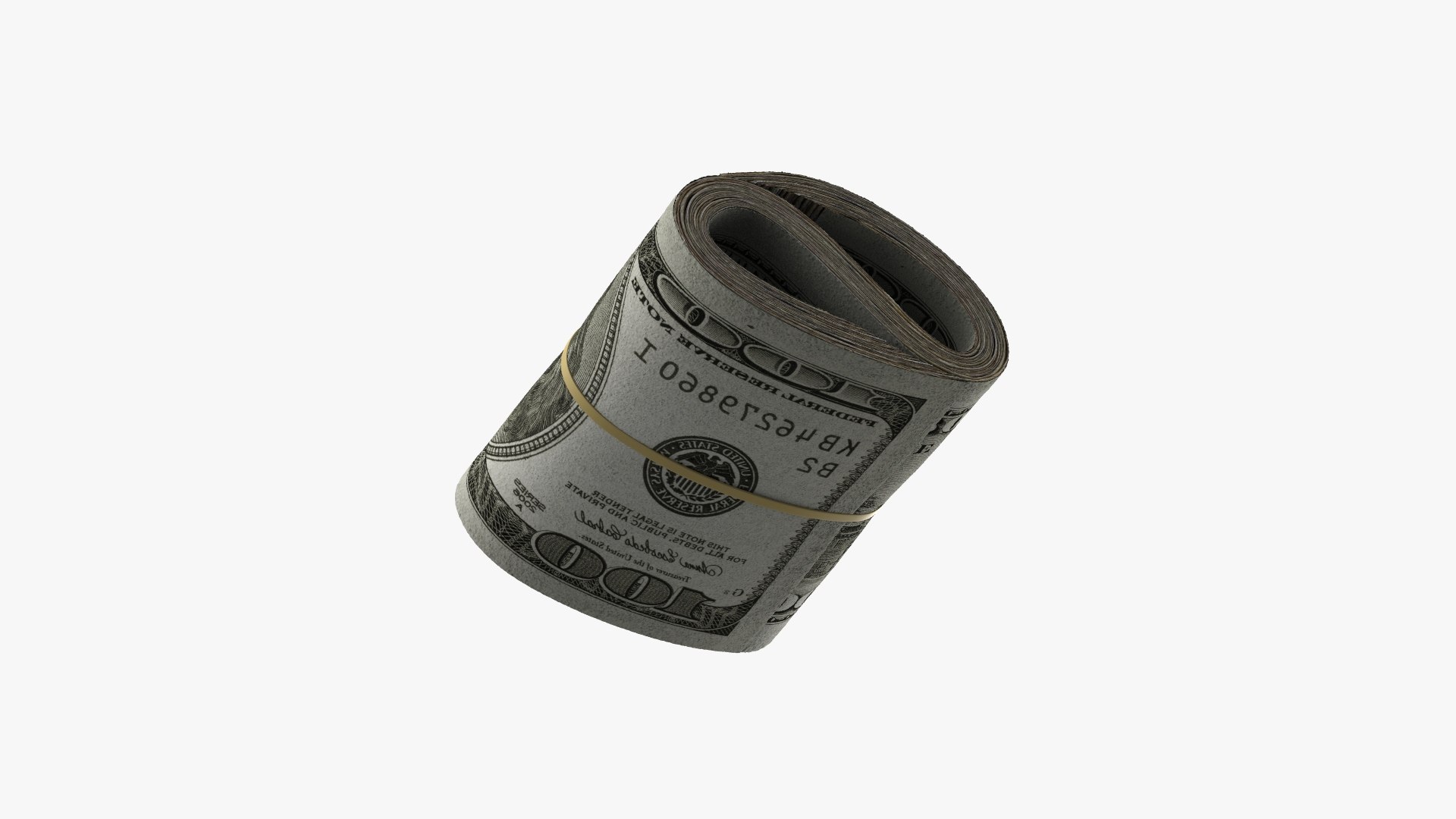 3D Roll Stack Dollars - TurboSquid 1494873
