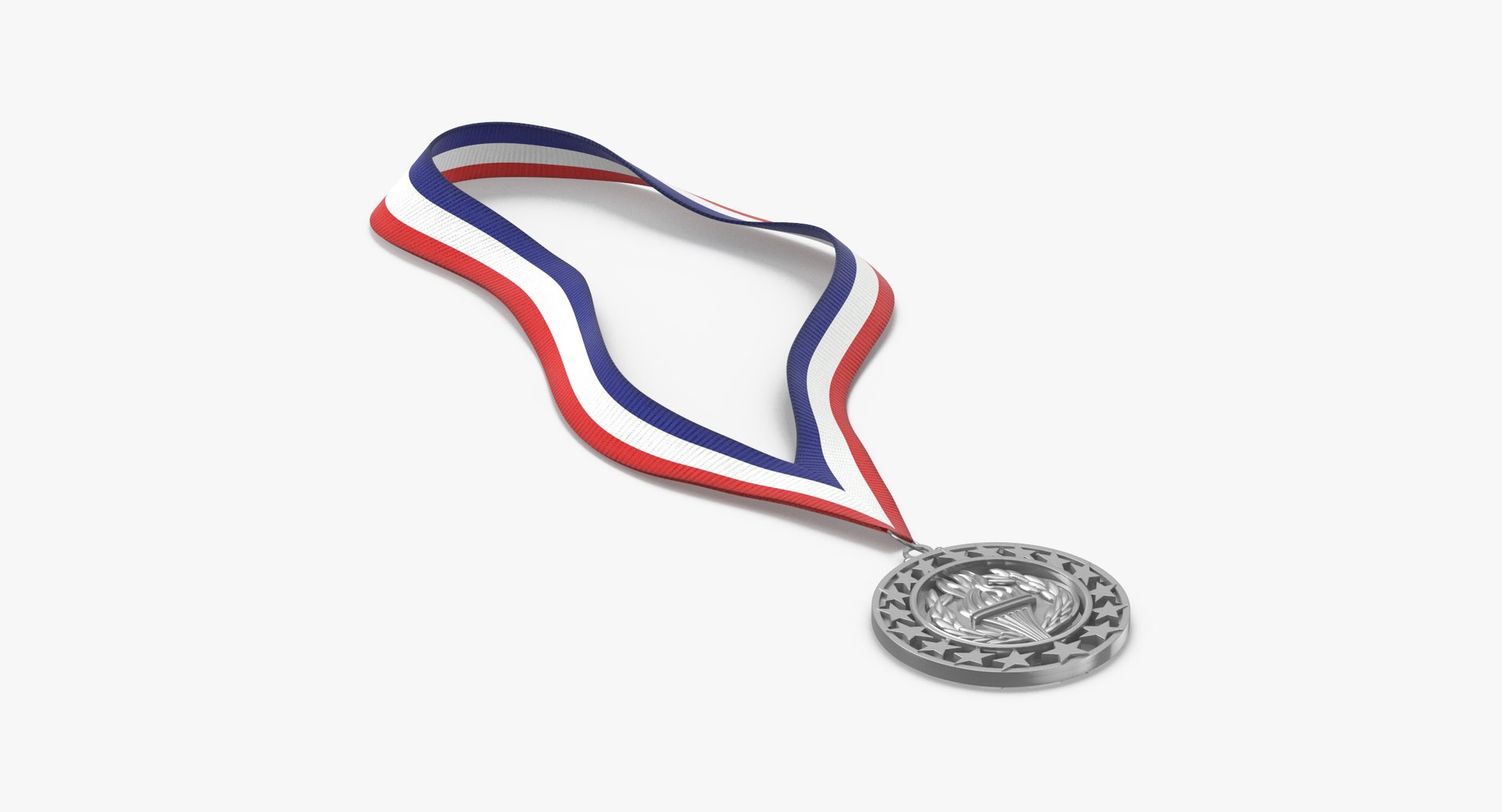 3D Olympic Style Medal Silver Model - TurboSquid 1198862