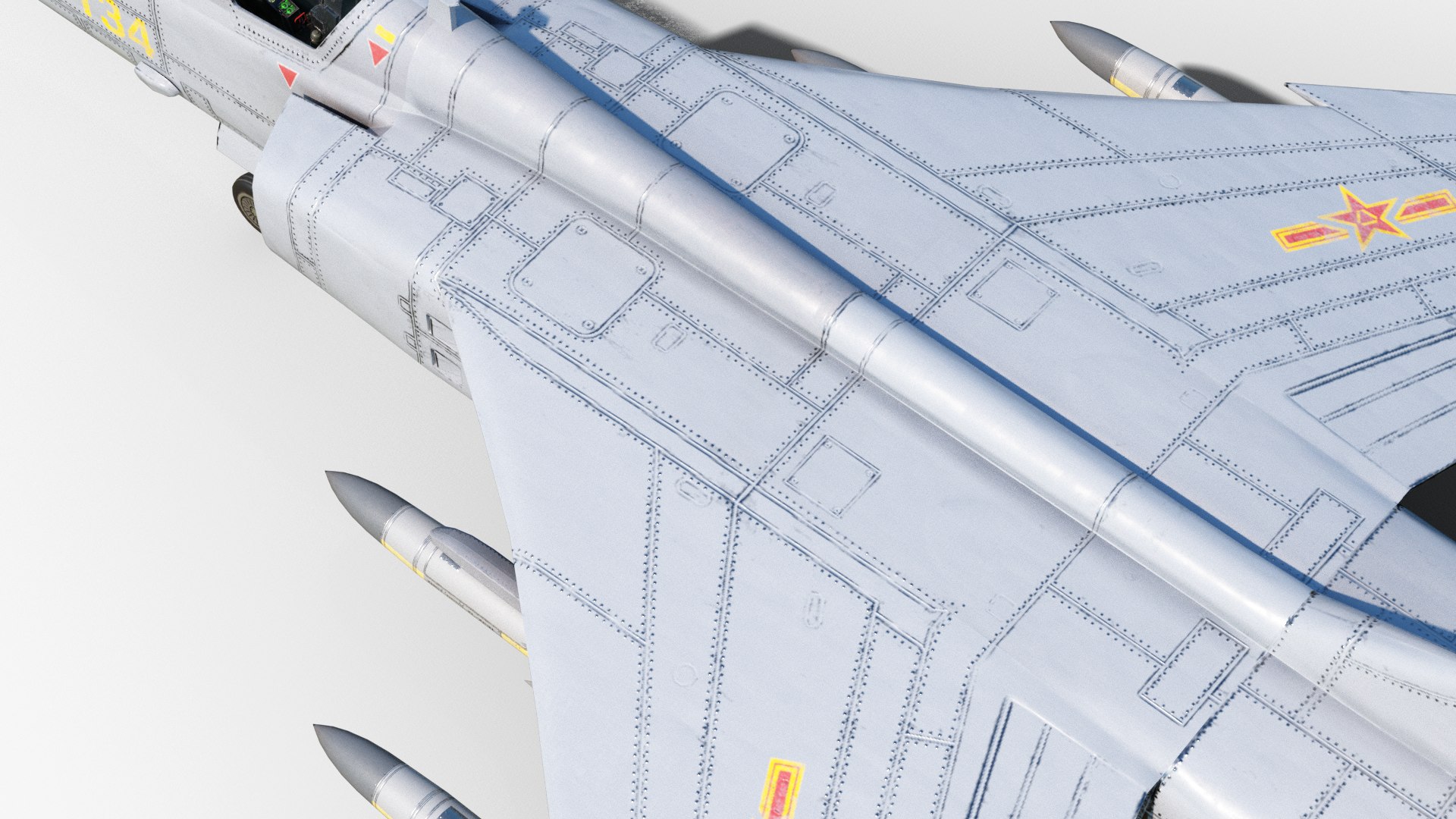 3D Xian JH-7A Flounder Fighter Bomber PLA FBC-1 Fighter Jet Model ...