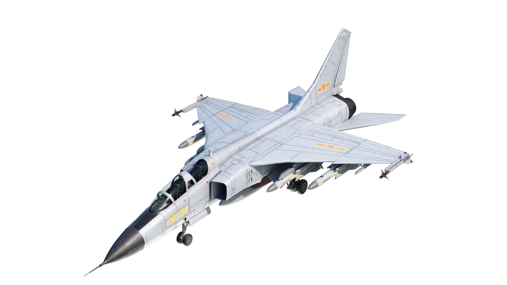 3D Xian JH-7A Flounder Fighter Bomber PLA FBC-1 Fighter Jet Model ...