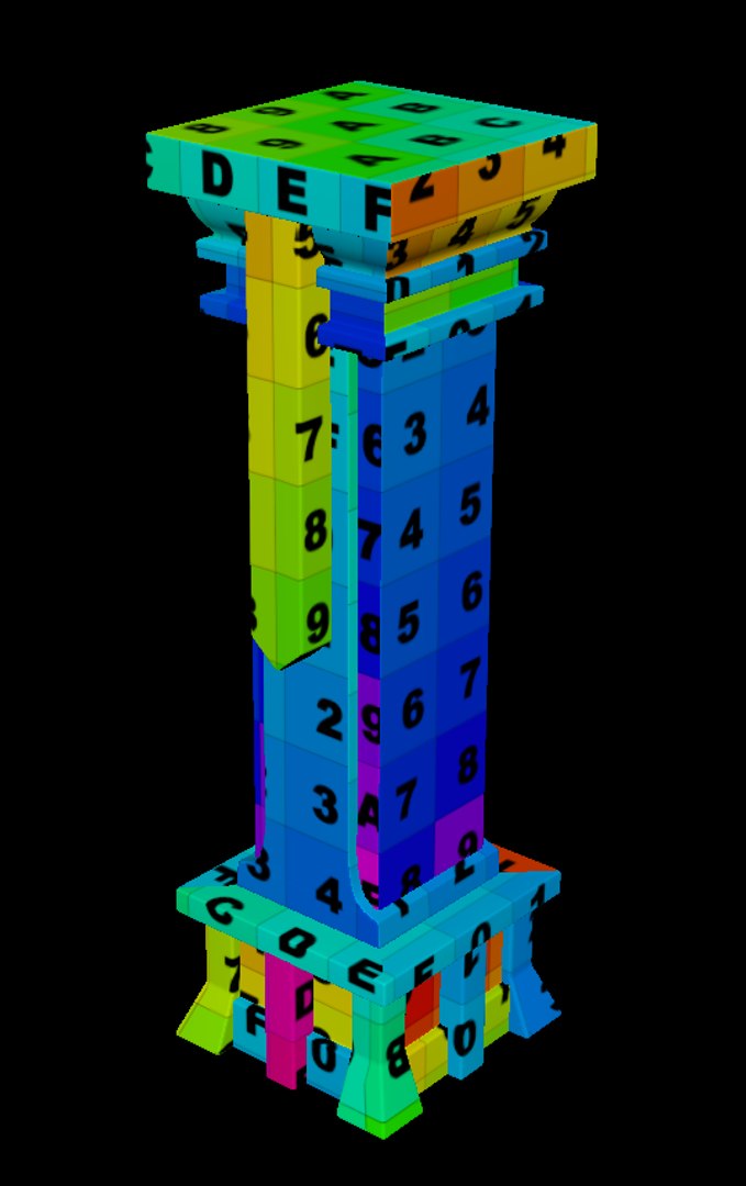 Column structure architecture 3D model - TurboSquid 1580018
