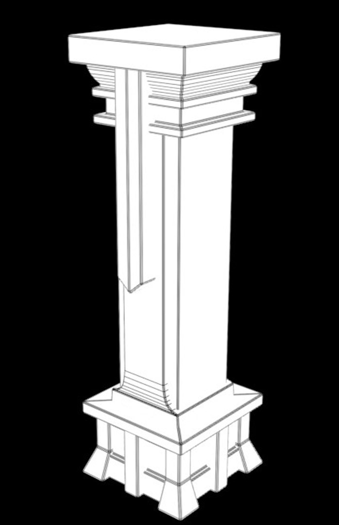 Column structure architecture 3D model - TurboSquid 1580018