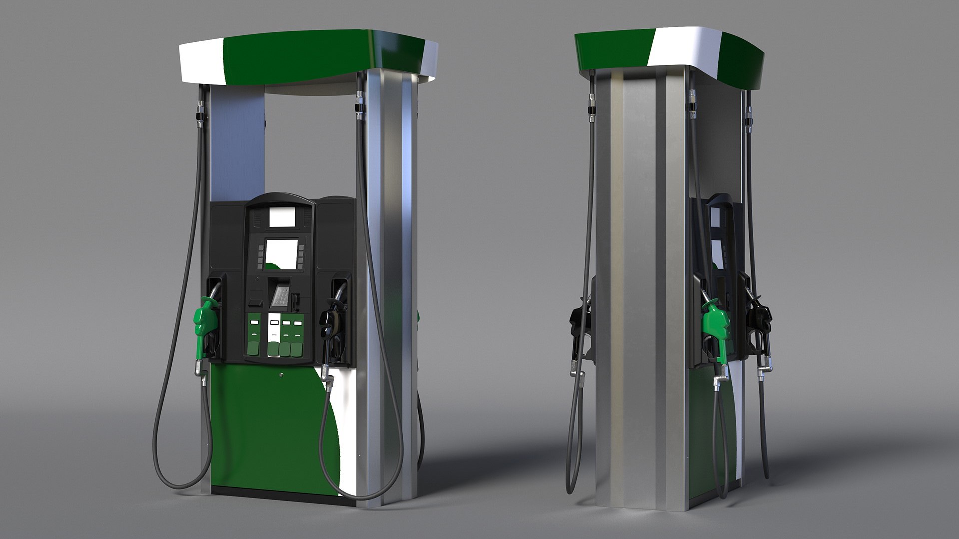 3D Gas Pump Green - TurboSquid 2277733