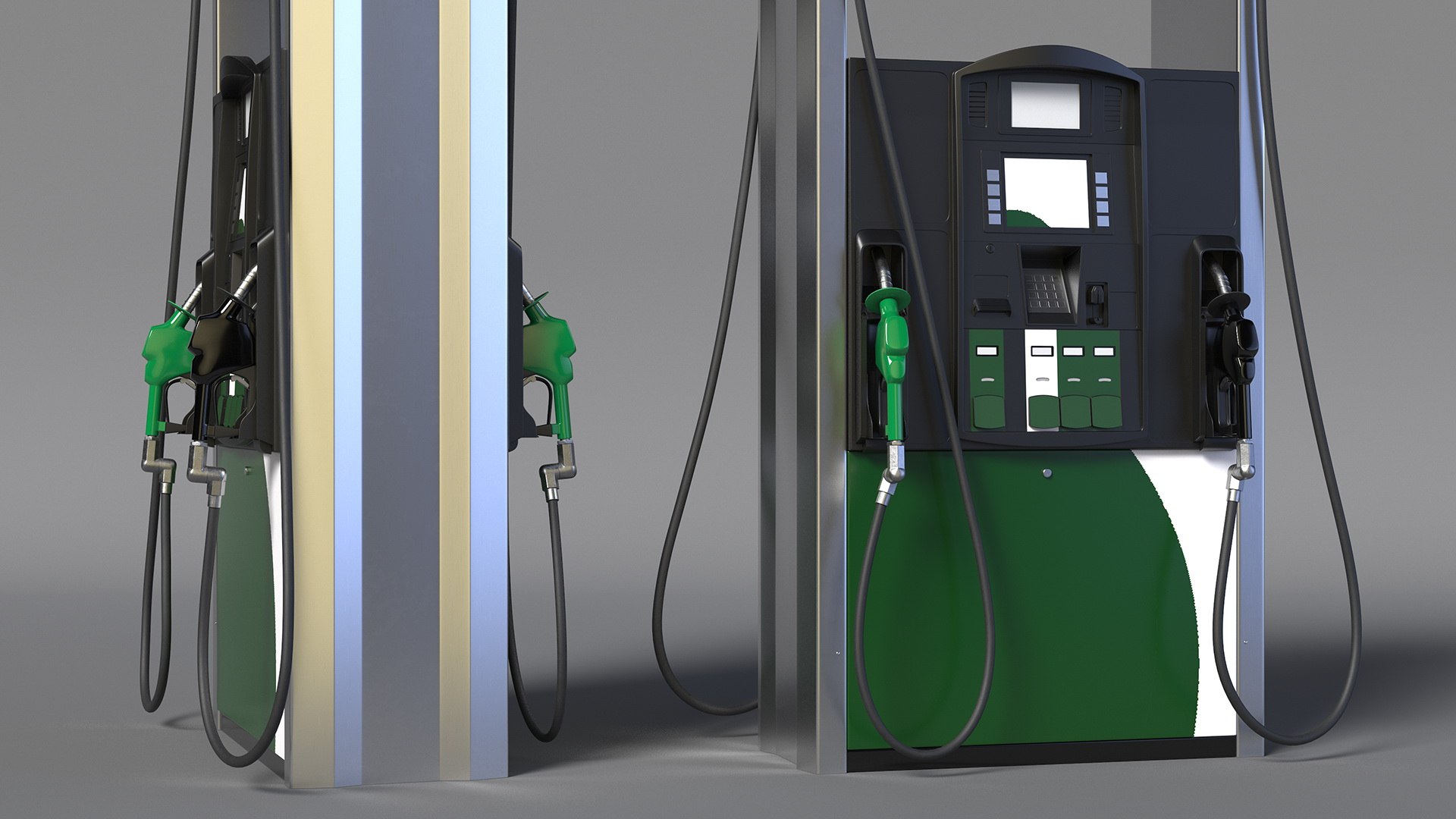 3D Gas Pump Green - TurboSquid 2277733