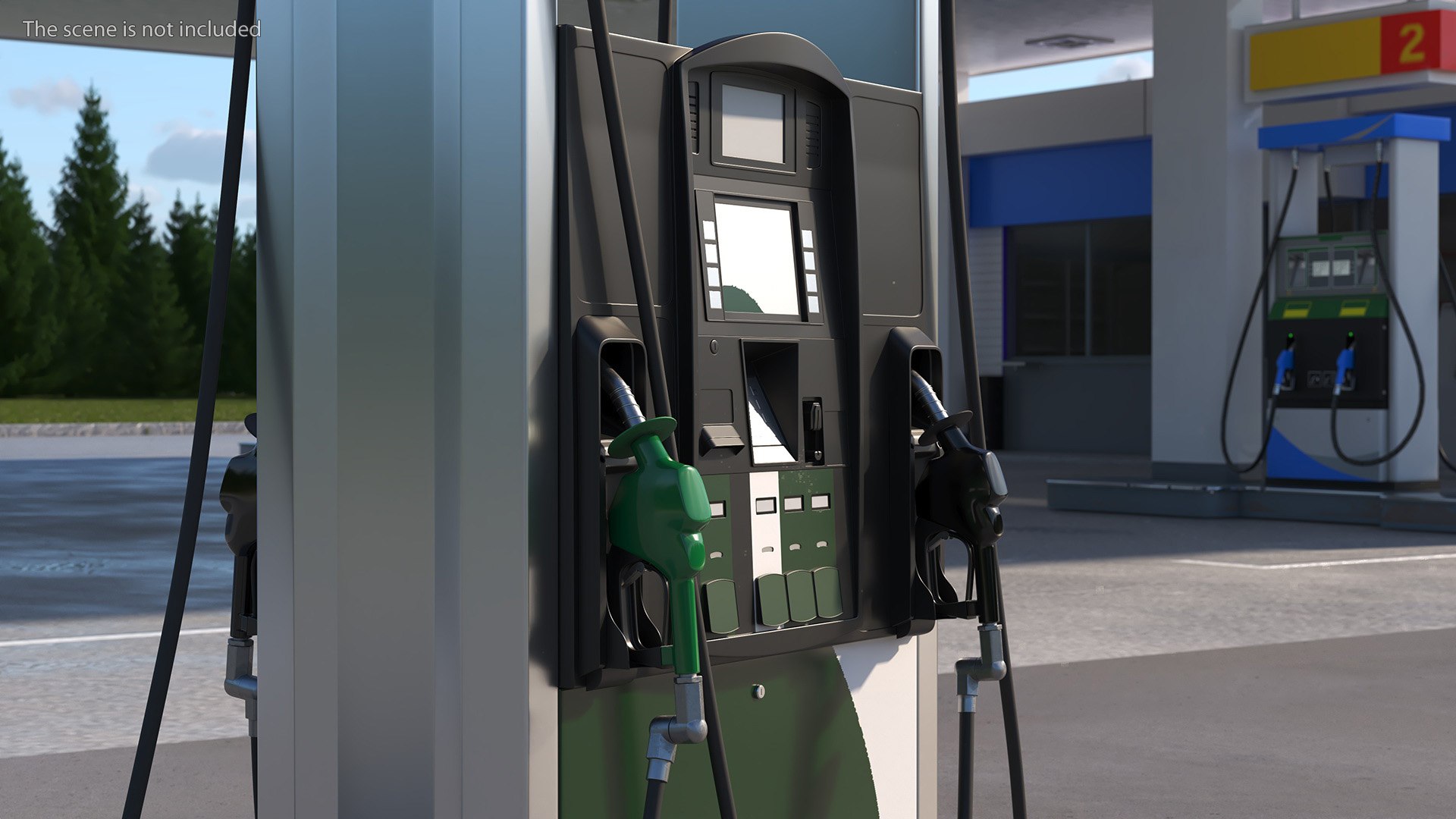 3D Gas Pump Green - TurboSquid 2277733