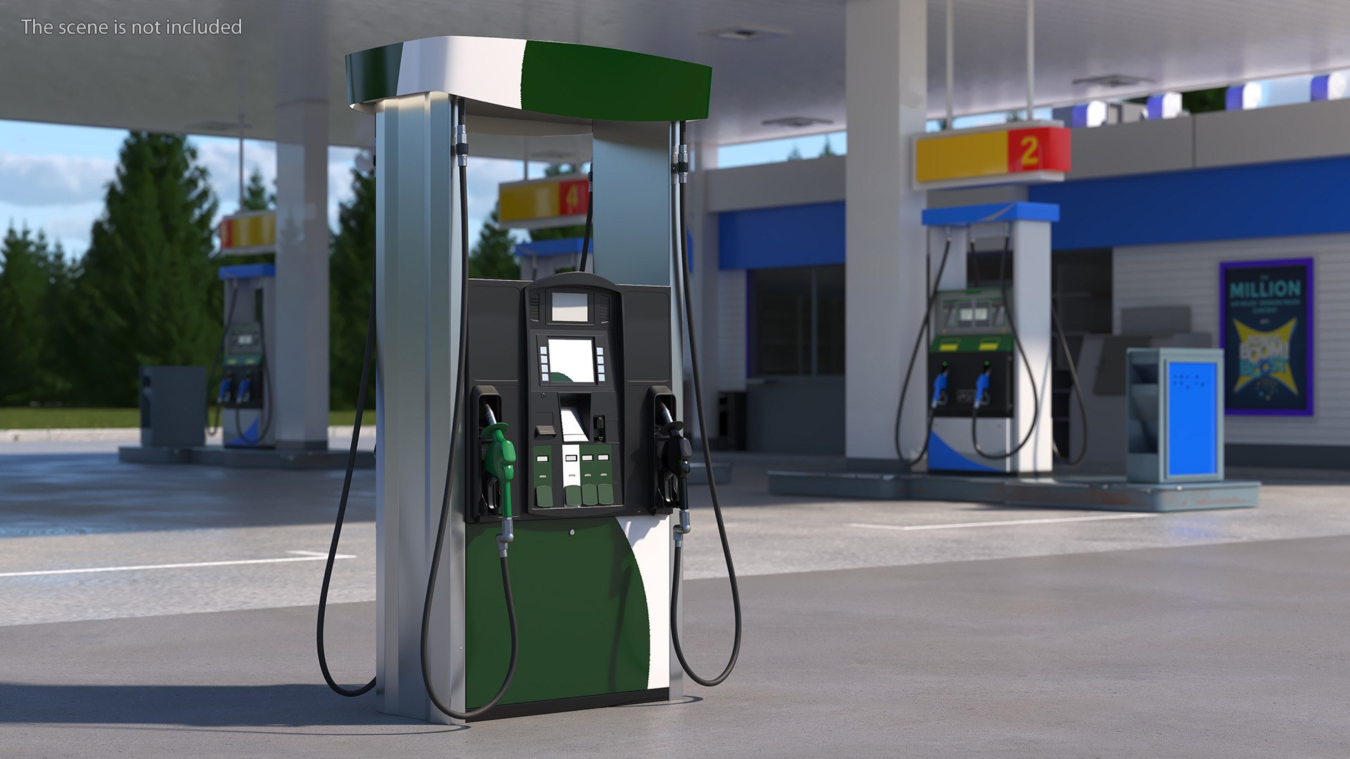 3D Gas Pump Green - TurboSquid 2277733