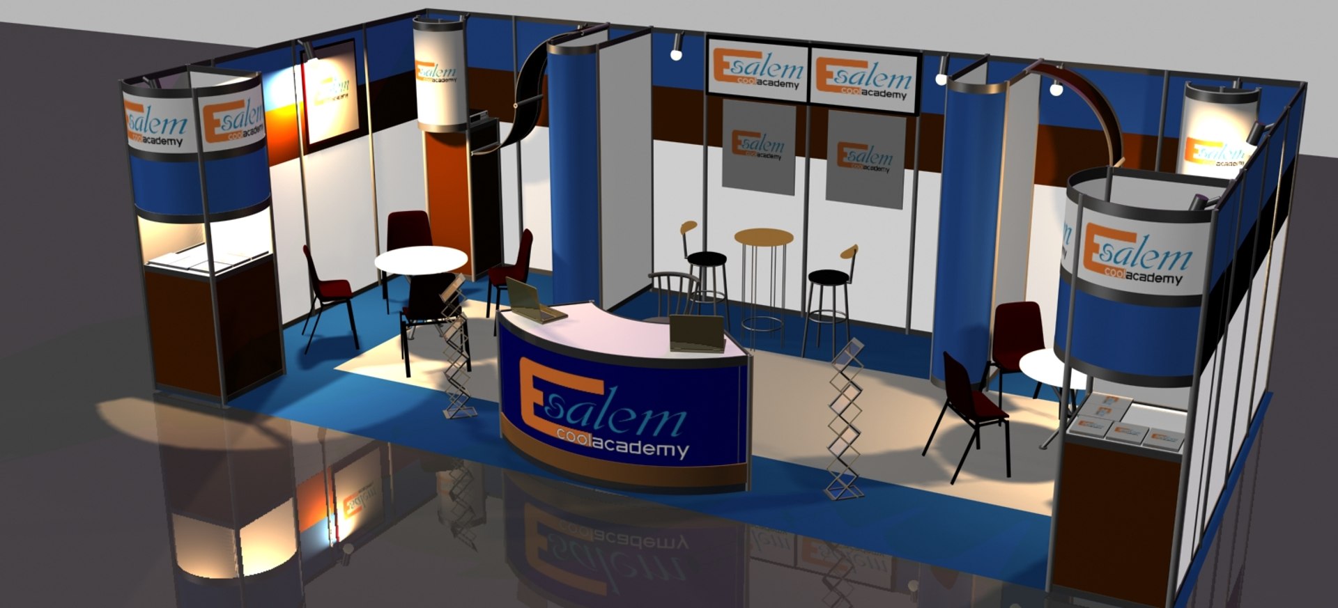 3D 3x5 Booth Exhibition Stand - TurboSquid 1483388