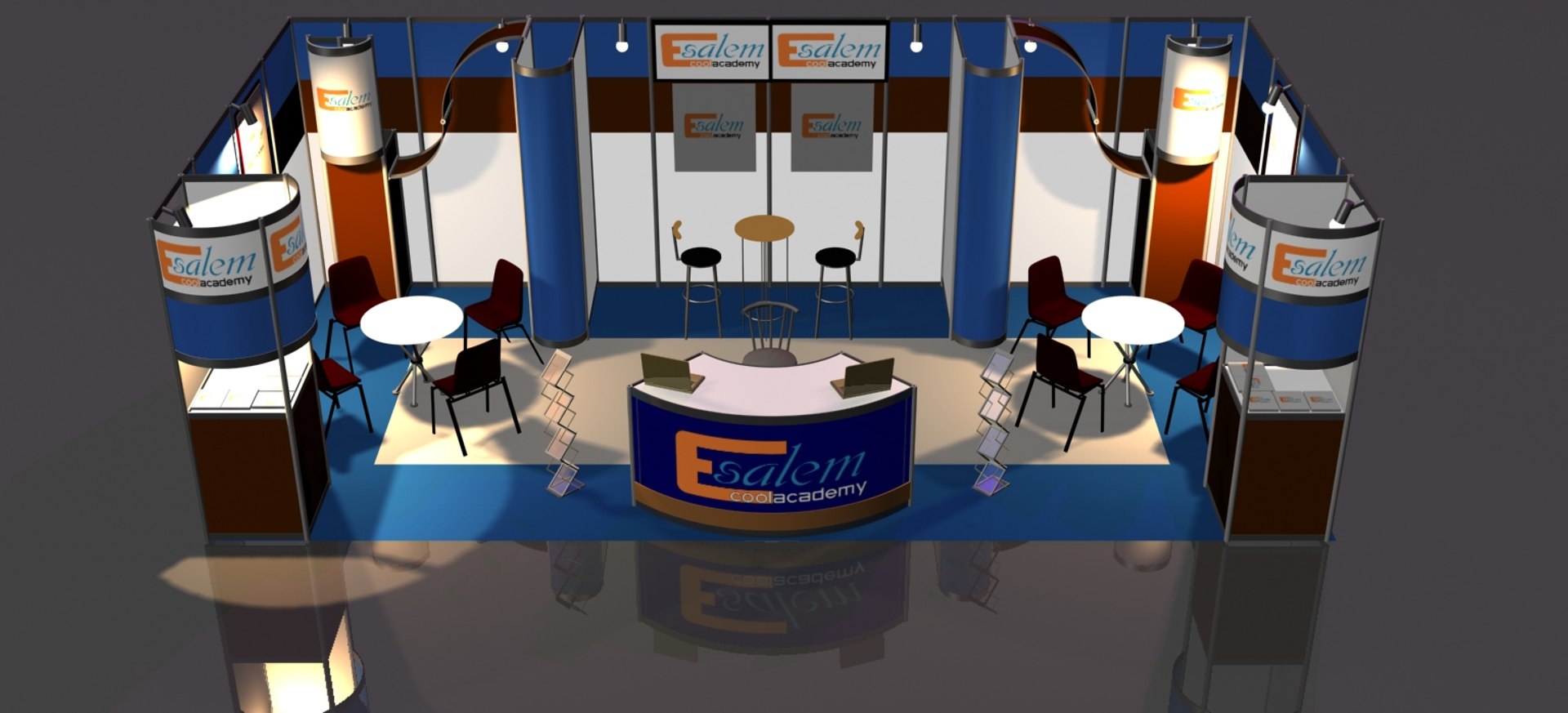 3D 3x5 Booth Exhibition Stand - TurboSquid 1483388