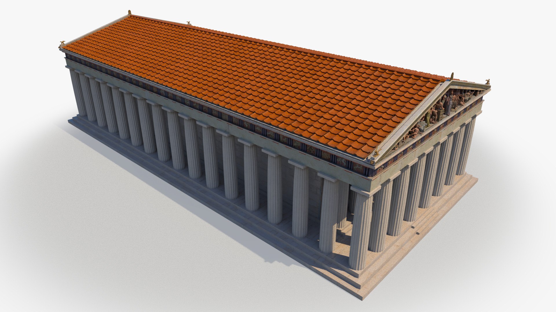 3D Pathenon Painted Model - TurboSquid 2288914