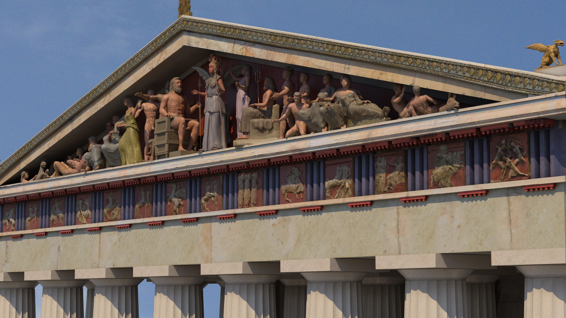 3D Pathenon Painted Model - TurboSquid 2288914