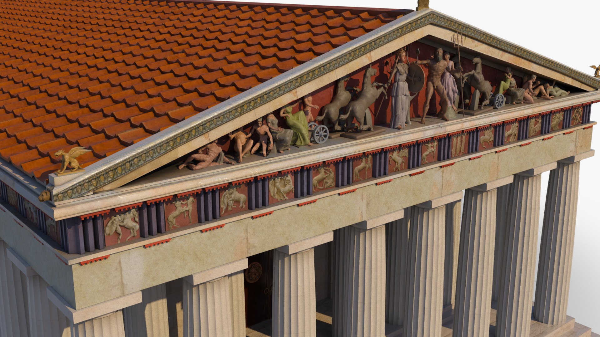 3D Pathenon Painted Model - TurboSquid 2288914