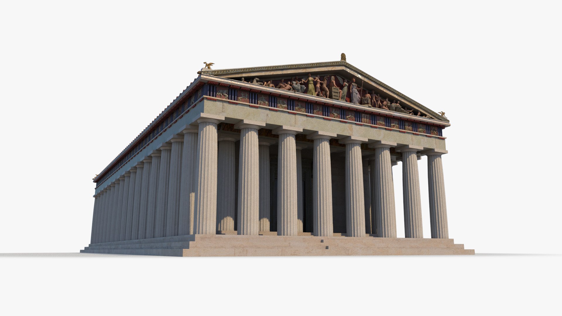 3D Pathenon Painted Model - TurboSquid 2288914