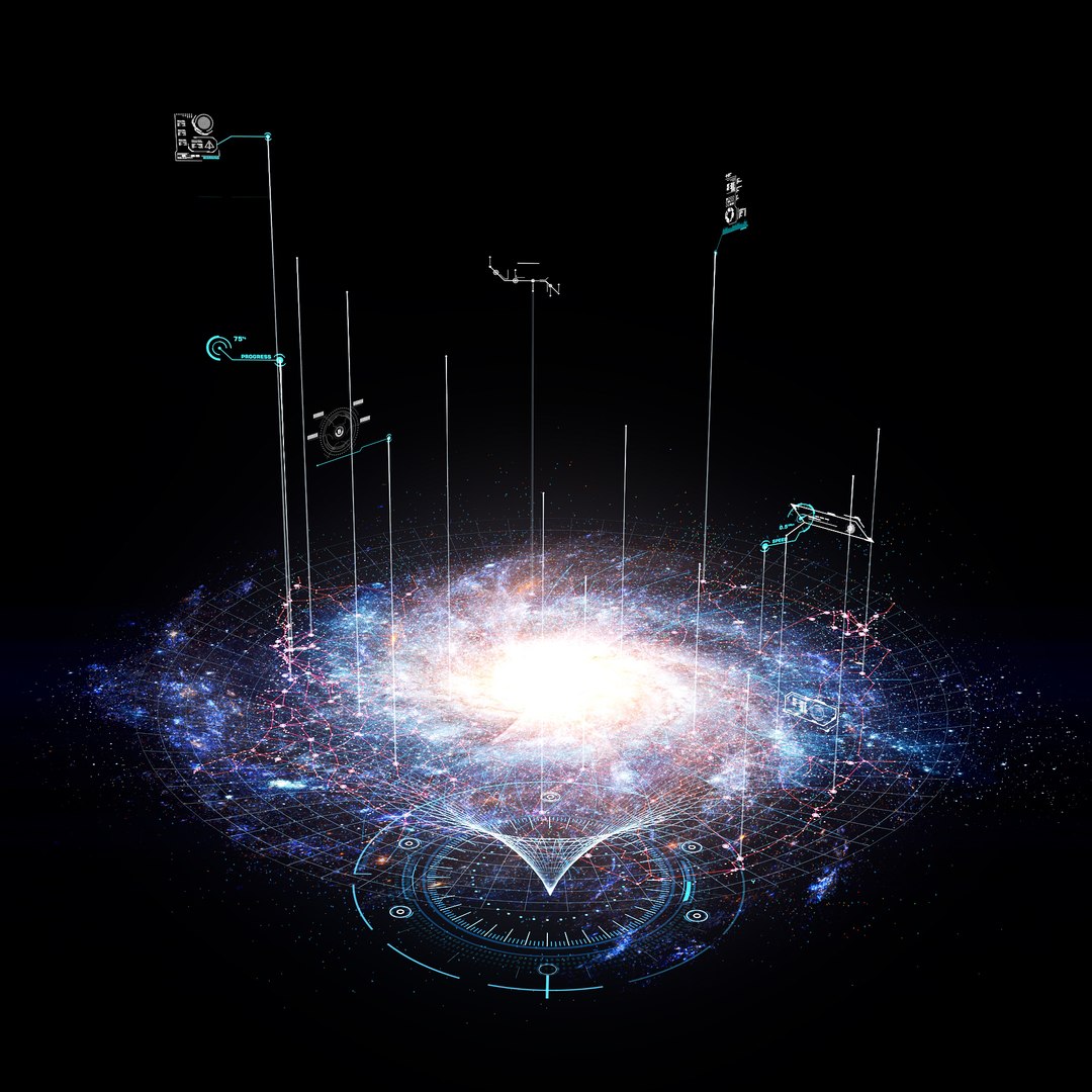 Hologram Galaxy 3d Max