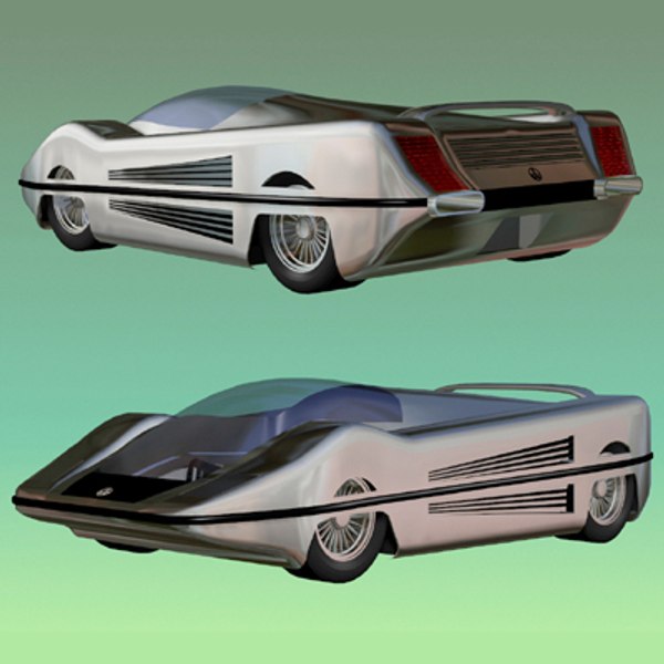 prototype 1 futuristic car 3ds